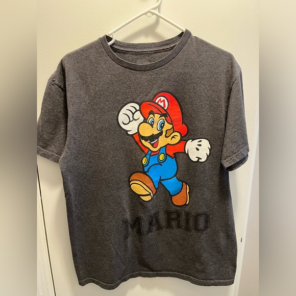 Nintendo | Other | Vintage Super Mario Gray Tshirt Size Large | Poshmark